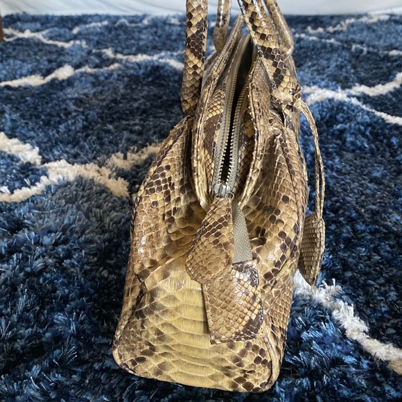 Aimia | Bags | Handbag Python Skin Hand Bag | Poshmark